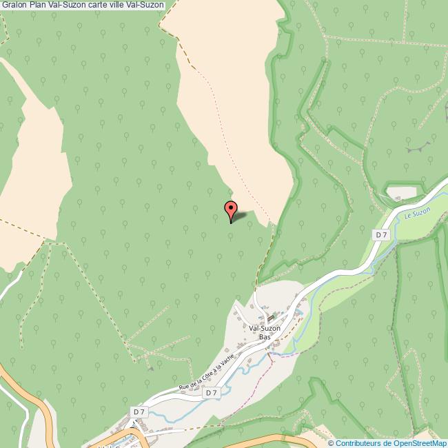 Plan Val-Suzon carte ville Val-Suzon