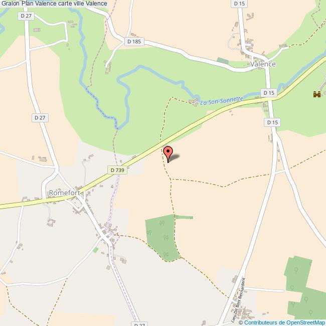 Plan Valence carte ville Valence