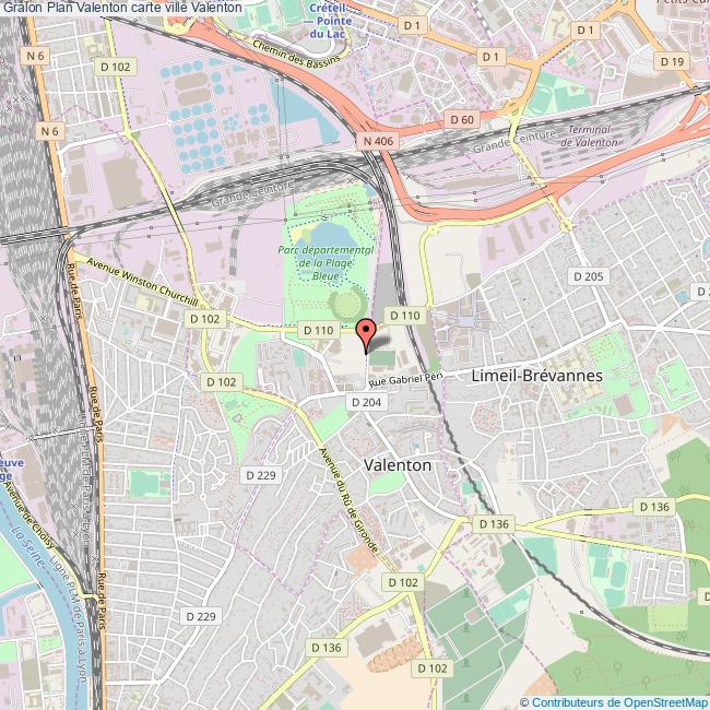 Plan Valenton carte ville Valenton