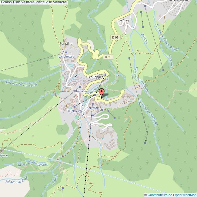 Plan Valmorel carte ville Valmorel