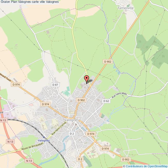 Plan Valognes carte ville Valognes