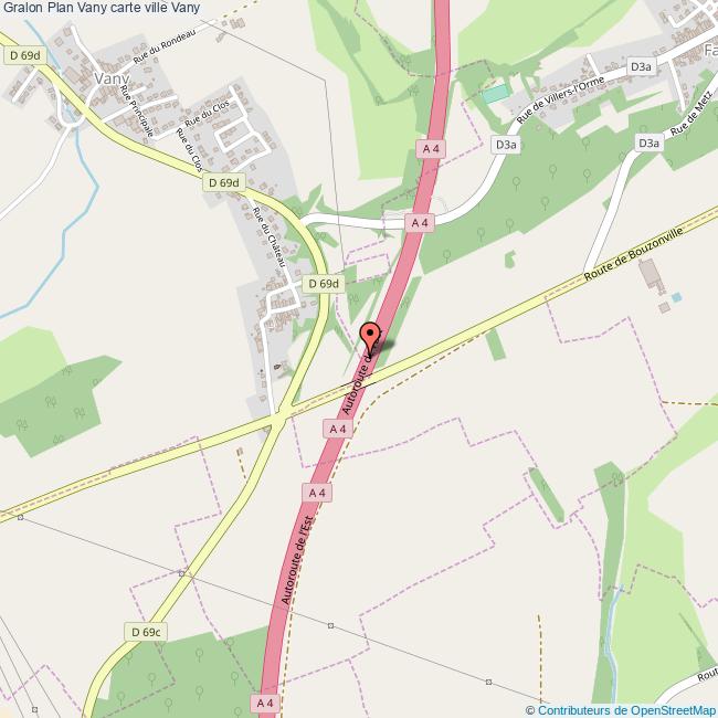 Plan Vany carte ville Vany