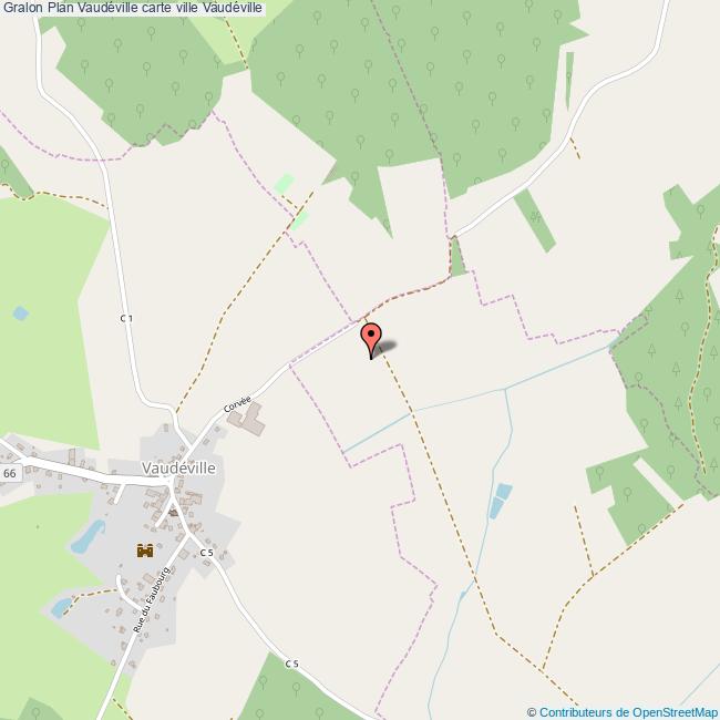 Plan Vaudéville carte ville Vaudéville