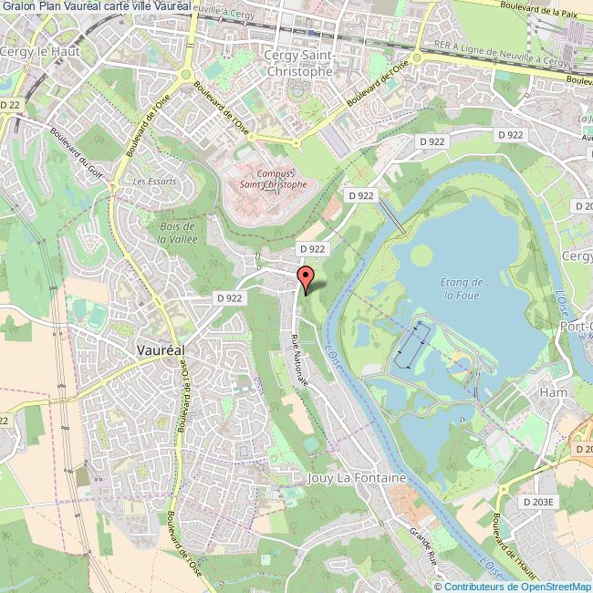 Plan Vauréal carte ville Vauréal