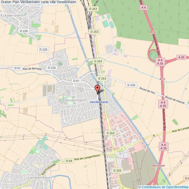 Plan Vendenheim carte ville Vendenheim