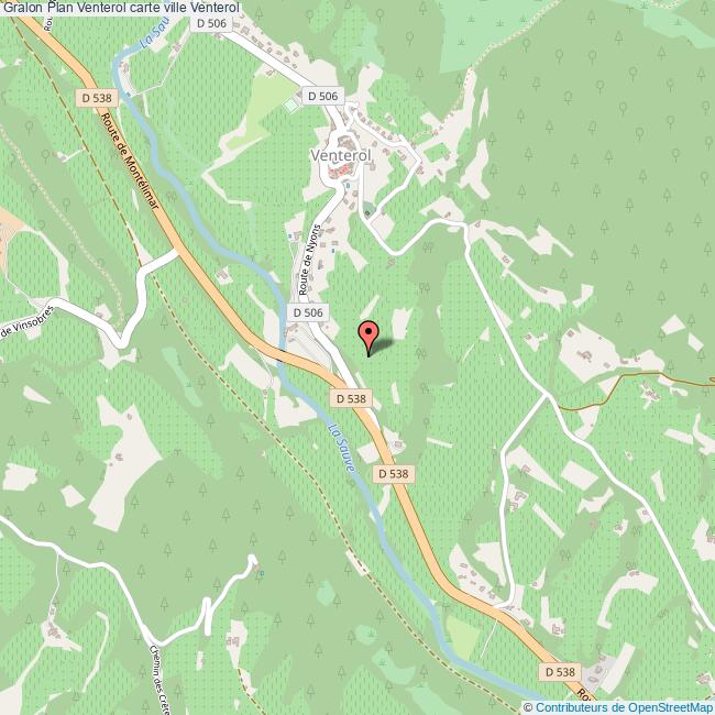 Plan Venterol carte ville Venterol