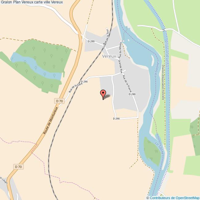 Plan Vereux carte ville Vereux