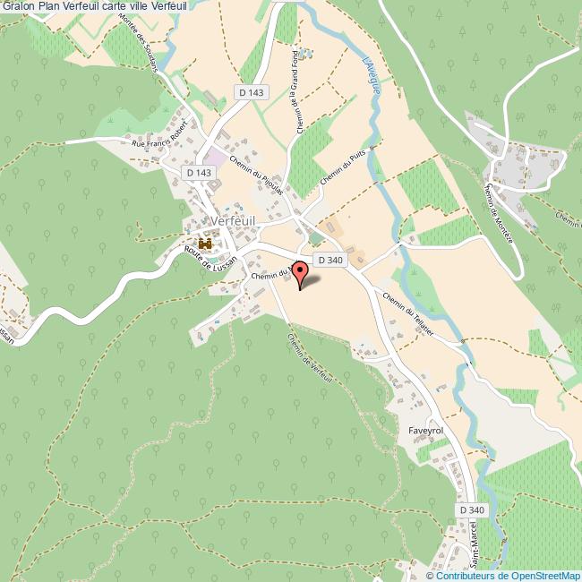 Plan Verfeuil carte ville Verfeuil
