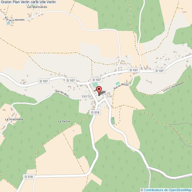 Plan Verlin carte ville Verlin
