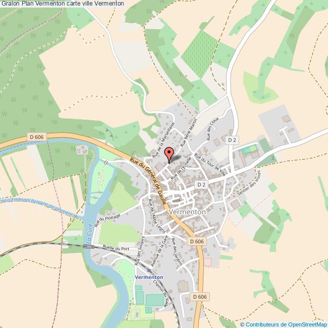 Plan Vermenton carte ville Vermenton