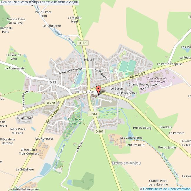 Plan Vern-d'Anjou carte ville Vern-d'Anjou