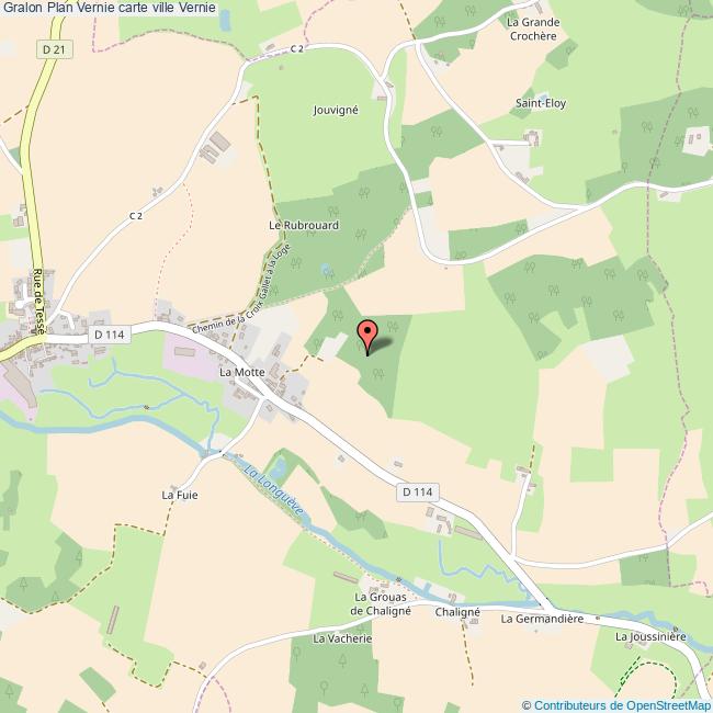 Plan Vernie carte ville Vernie