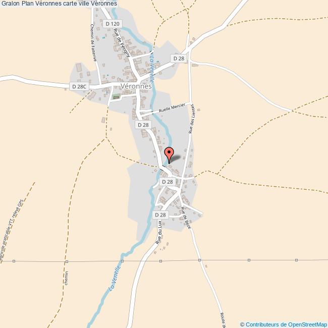 Plan Véronnes carte ville Véronnes