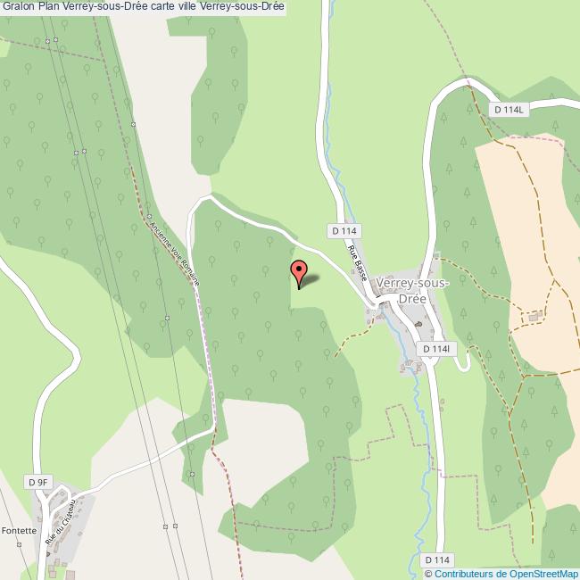Plan Verrey-sous-Drée carte ville Verrey-sous-Drée