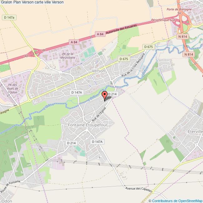 Plan Verson carte ville Verson