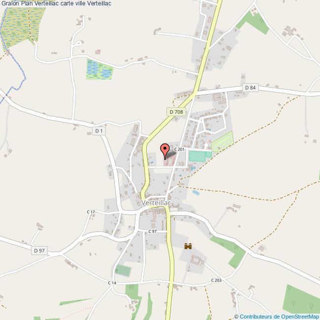 Plan Verteillac carte ville Verteillac