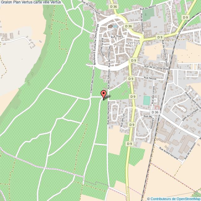 Plan Vertus carte ville Vertus