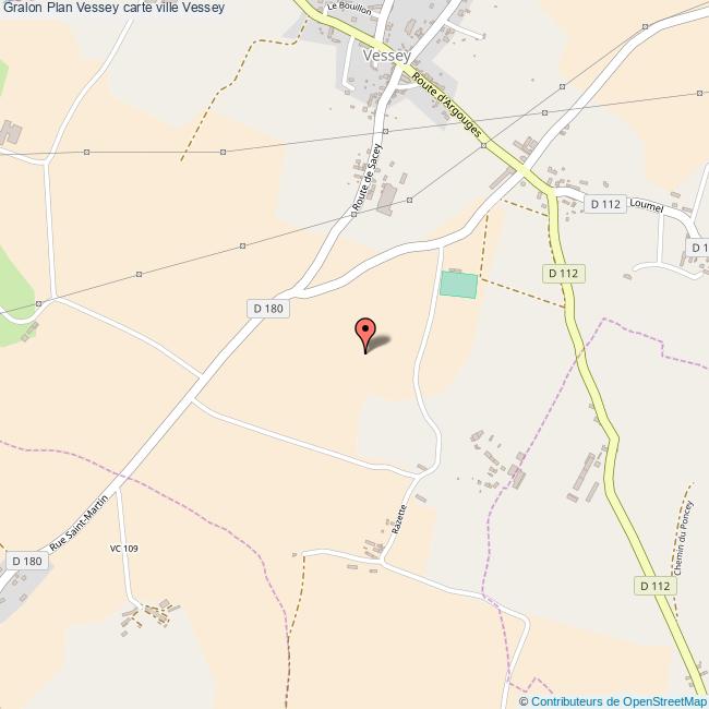 Plan Vessey carte ville Vessey
