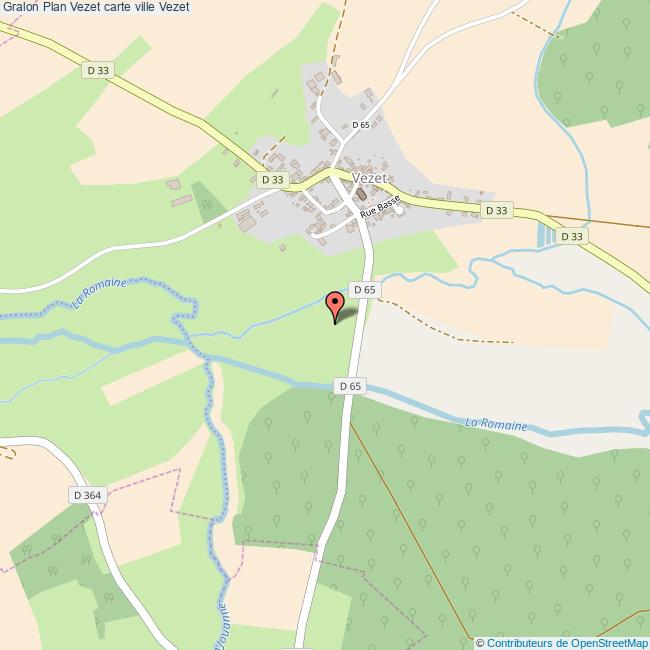 Plan Vezet carte ville Vezet