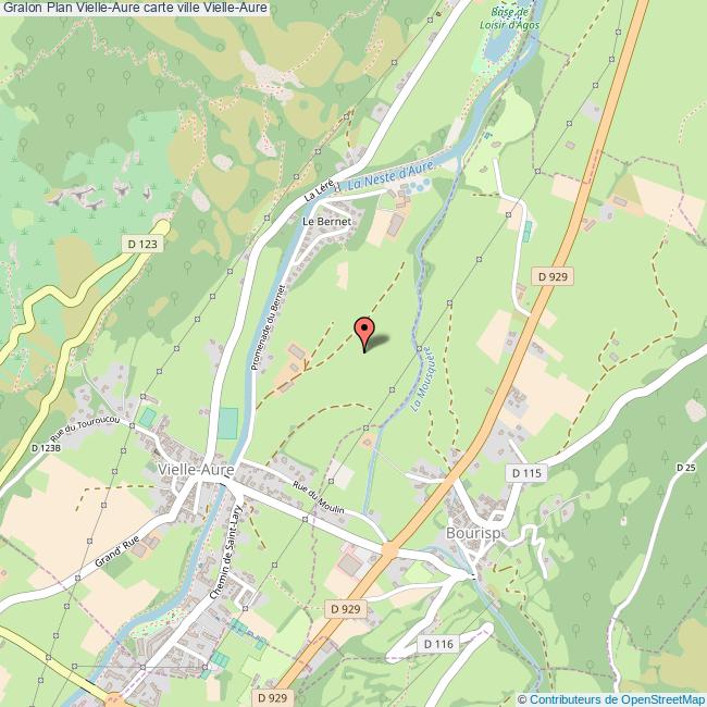 Plan Vielle-Aure carte ville Vielle-Aure