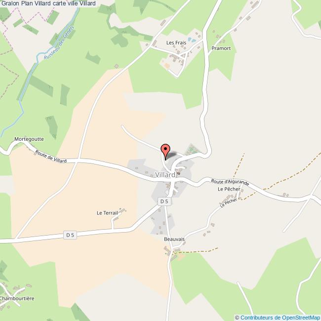 Plan Villard carte ville Villard