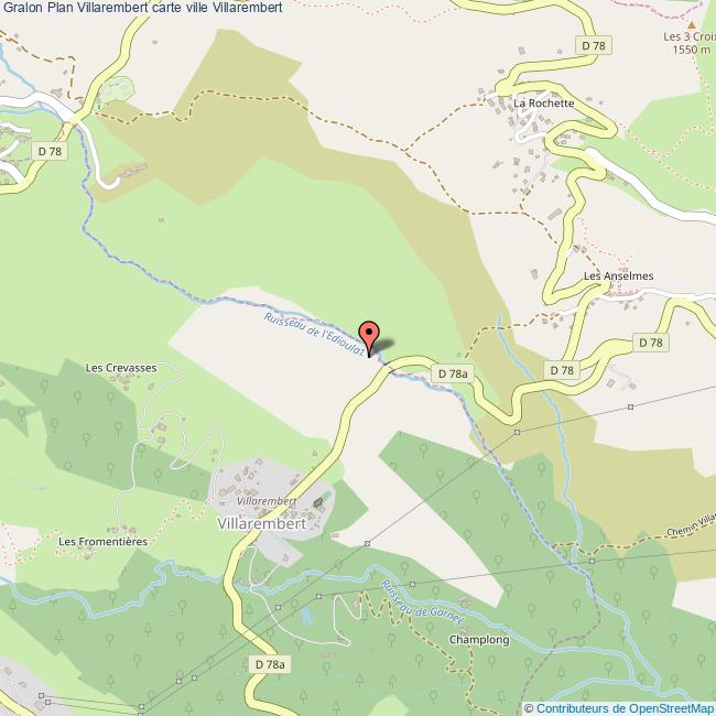 Plan Villarembert carte ville Villarembert