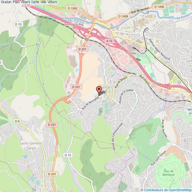 Plan Villars carte ville Villars