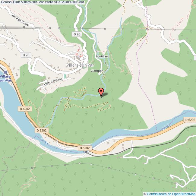 Plan Villars-sur-Var carte ville Villars-sur-Var