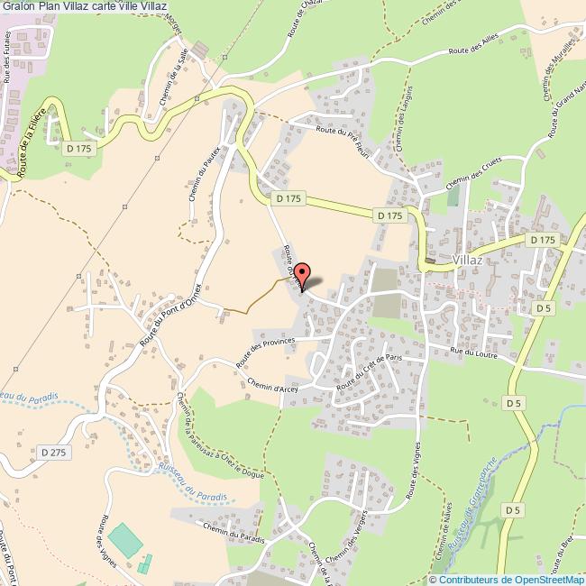 Plan Villaz carte ville Villaz