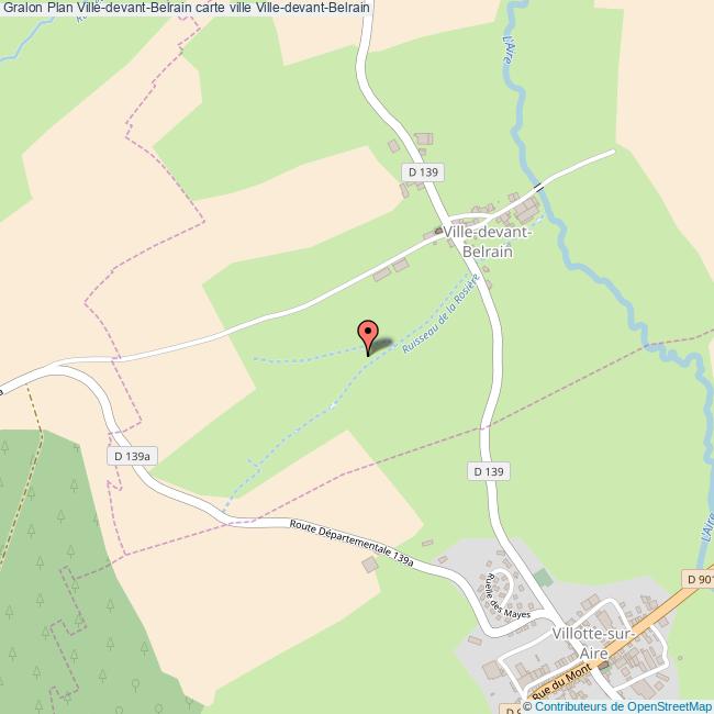 Plan Ville-devant-Belrain carte ville Ville-devant-Belrain
