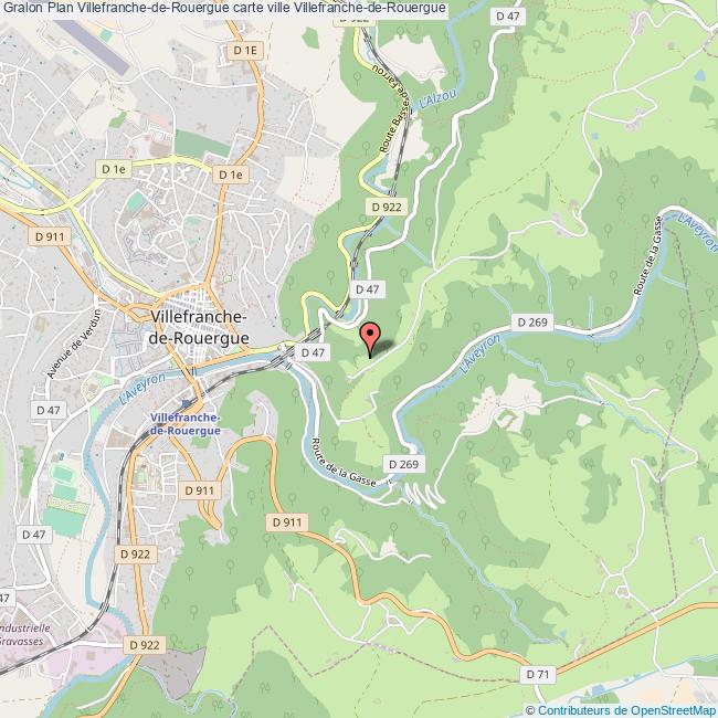 Plan Villefranche-de-Rouergue carte ville Villefranche-de-Rouergue