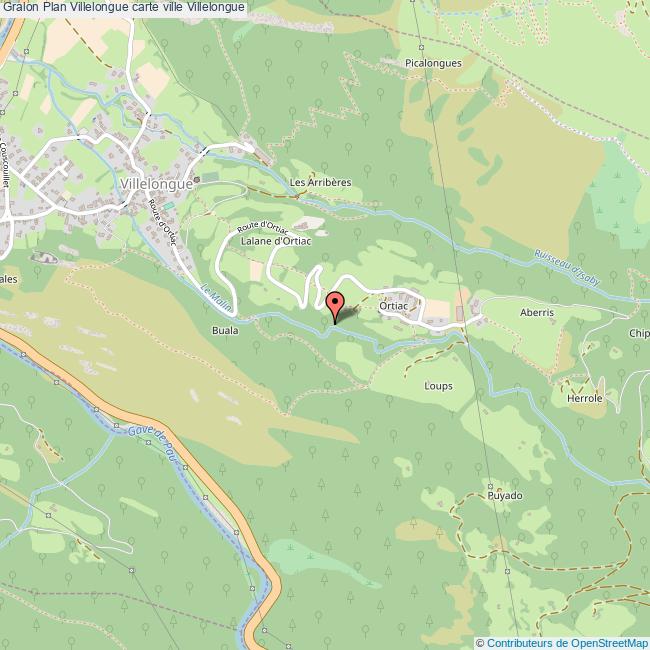 Plan Villelongue carte ville Villelongue