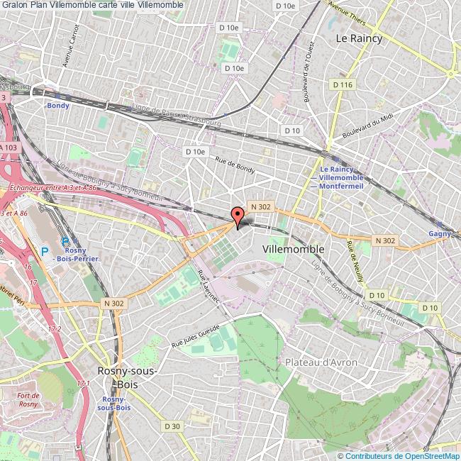 Plan Villemomble carte ville Villemomble