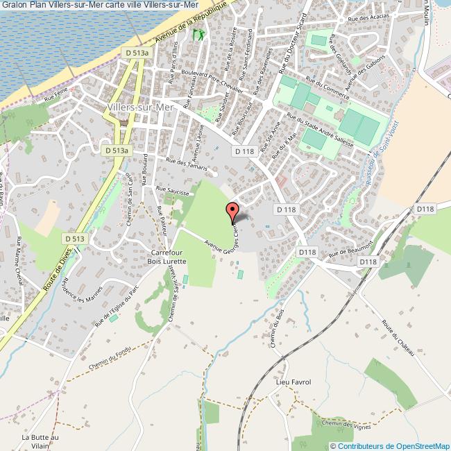 Plan Villers-sur-Mer carte ville Villers-sur-Mer