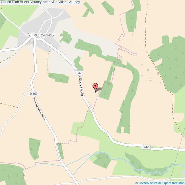 Plan Villers-Vaudey carte ville Villers-Vaudey