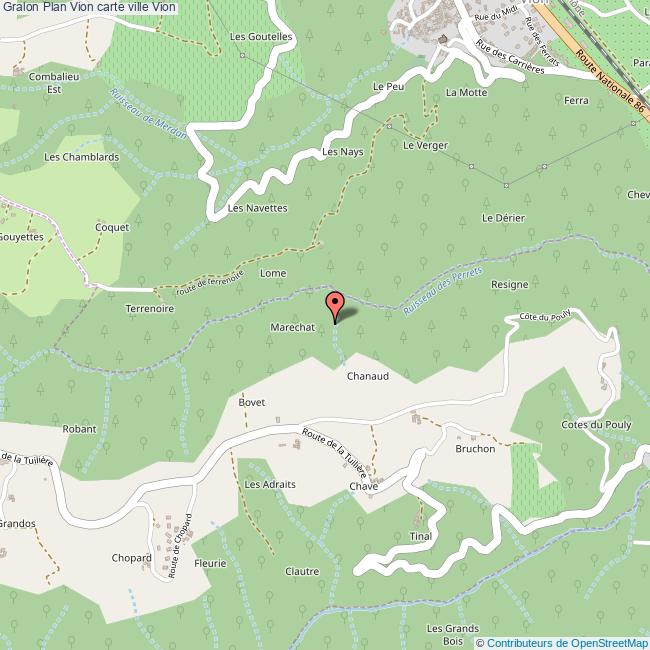 Plan Vion carte ville Vion