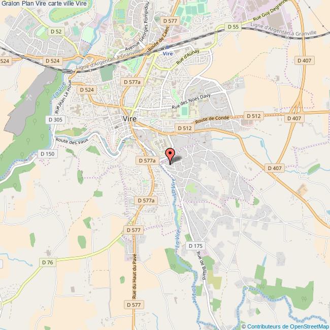 Plan Vire carte ville Vire