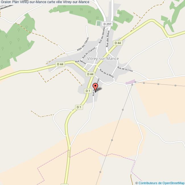 Plan Vitrey-sur-Mance carte ville Vitrey-sur-Mance