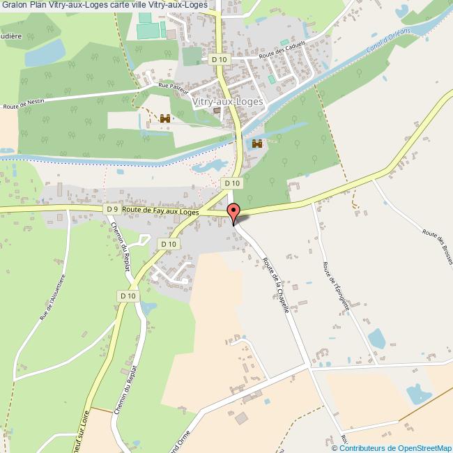 Plan Vitry-aux-Loges carte ville Vitry-aux-Loges