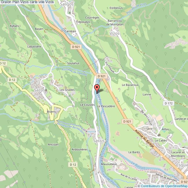 Plan Vizos carte ville Vizos