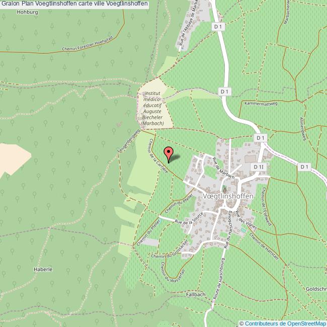 Plan Voegtlinshoffen carte ville Voegtlinshoffen