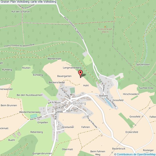 Plan Volksberg carte ville Volksberg
