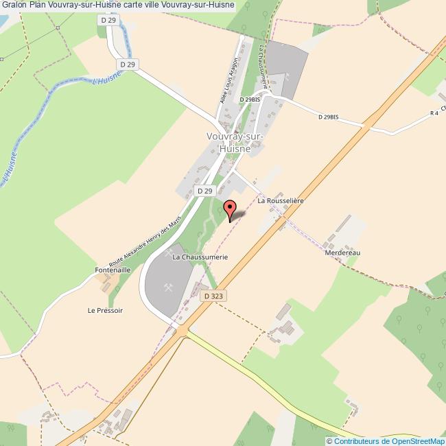 Plan Vouvray-sur-Huisne carte ville Vouvray-sur-Huisne