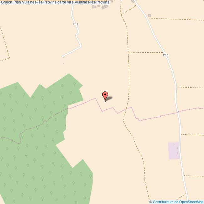 Plan Vulaines-lès-Provins carte ville Vulaines-lès-Provins