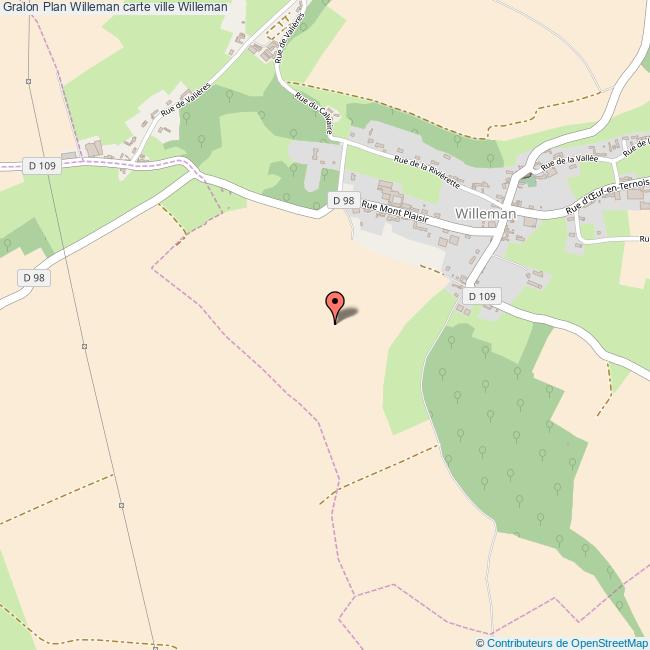 Plan Willeman carte ville Willeman