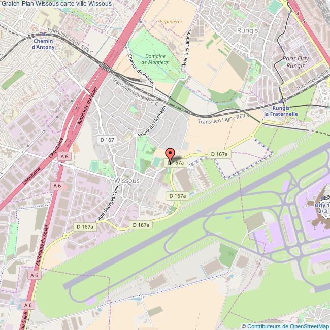 Plan Wissous carte ville Wissous