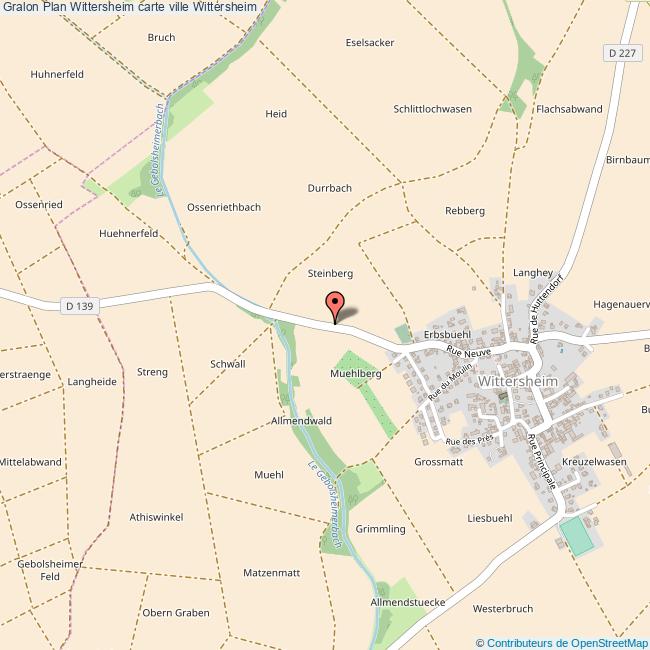 Plan Wittersheim carte ville Wittersheim