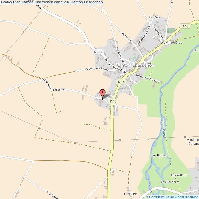 Plan Xanton-Chassenon carte ville Xanton-Chassenon