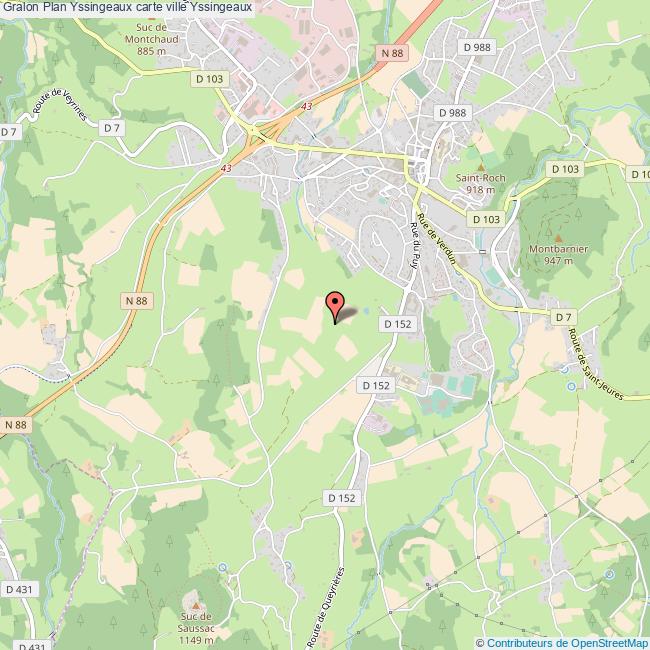 Plan Yssingeaux carte ville Yssingeaux