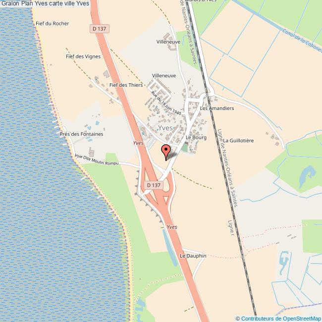 Plan Yves carte ville Yves